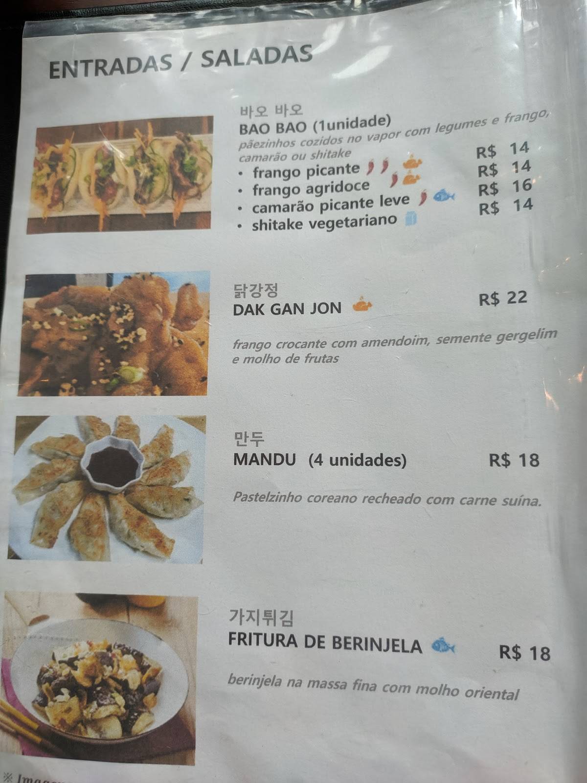 Menu em RYU restaurante, Rio de Janeiro, mesmo cond. com Hortifruti ...