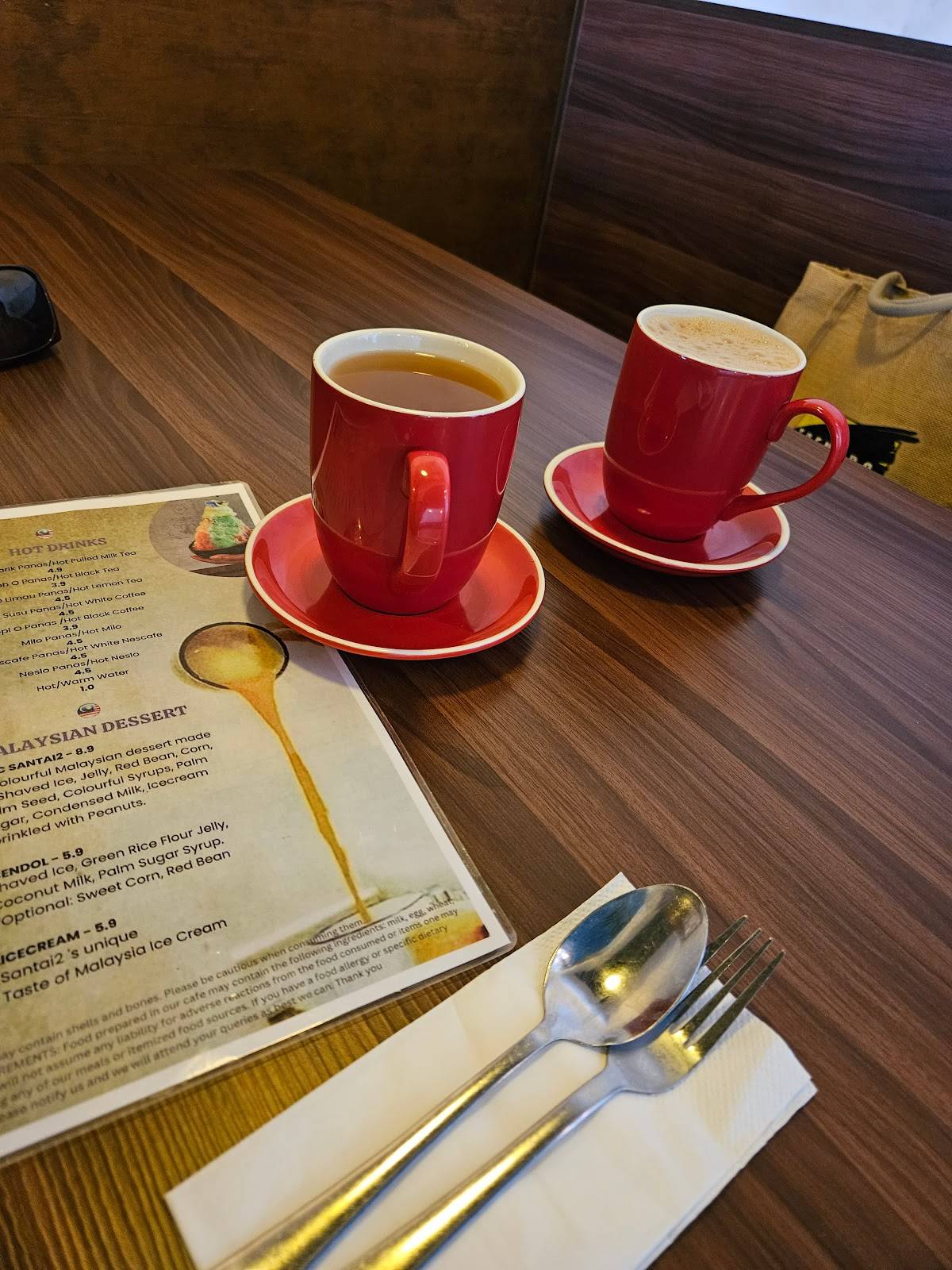 Menu at Santai² Cafe Perth, East Victoria Park