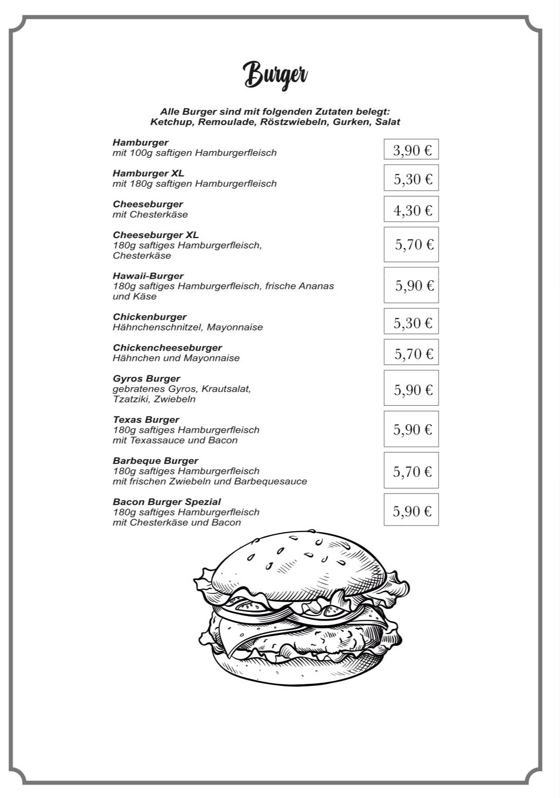Speisekarte von Die Schnitzelfabrik Hesel pub & Bar, Hesel