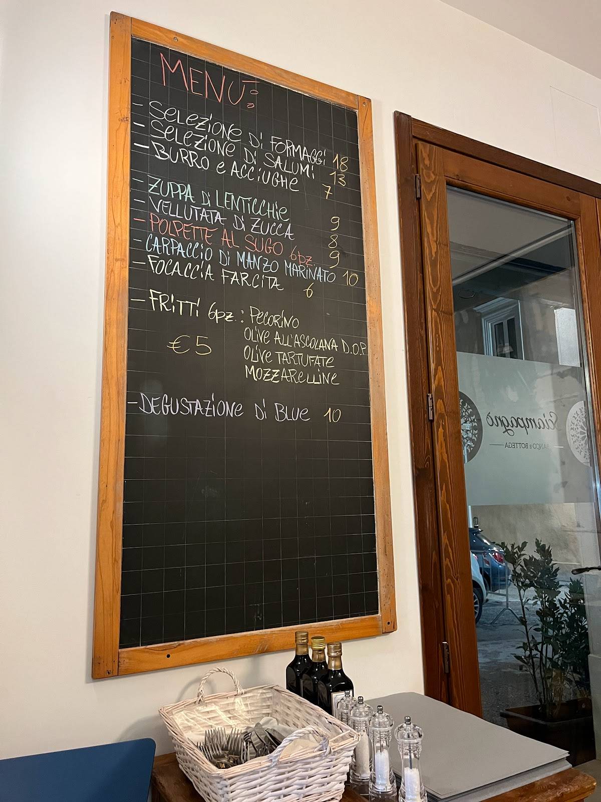 Menu da Sciampagnò - Banco & Bottega pub & bar, L'Aquila