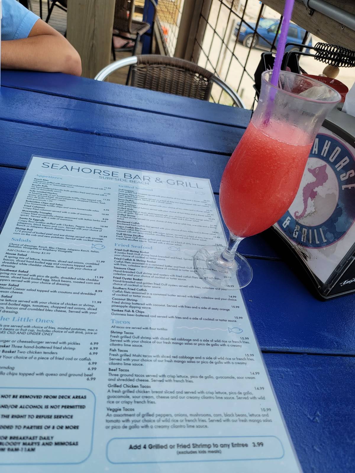 Menu at Seahorse Bar & Grill, Surfside Beach