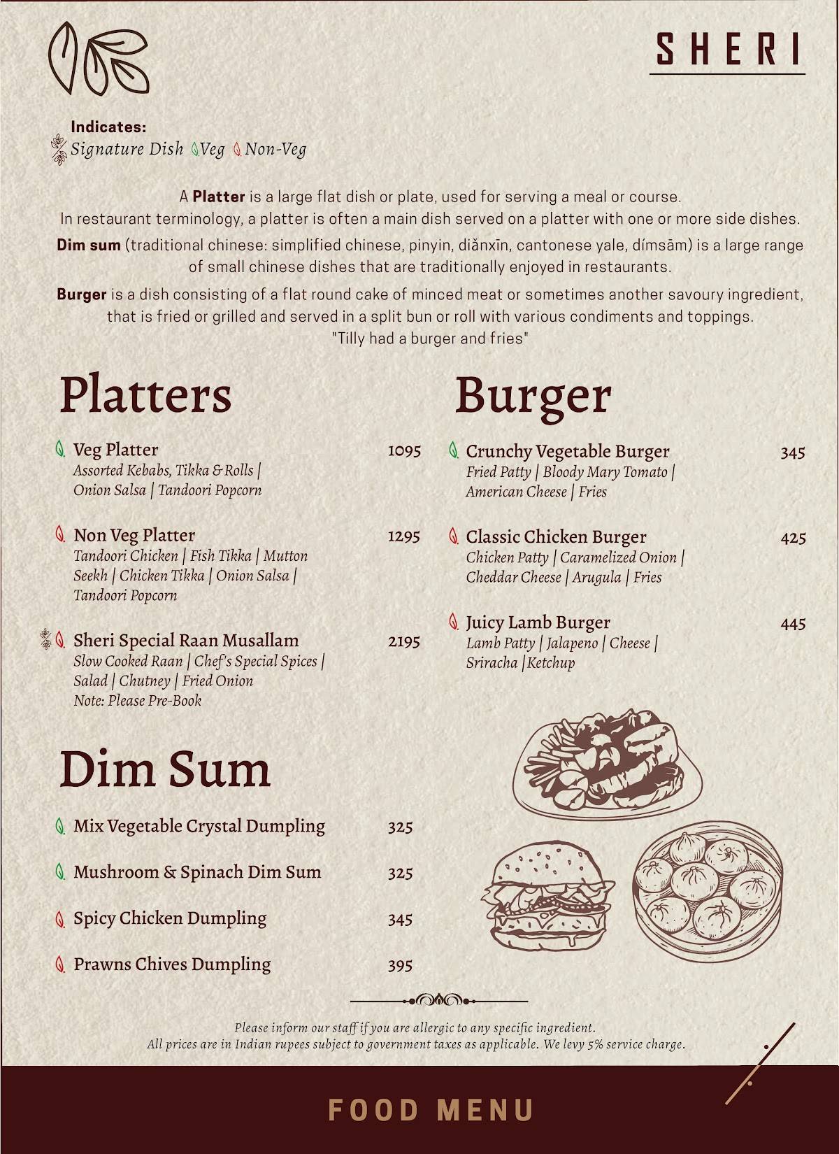 Menu at Sheri - Patio & Casa, Pune