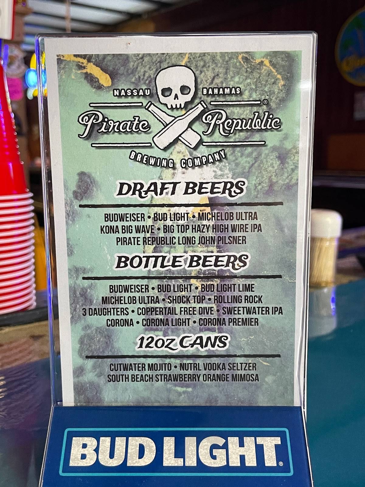 Menu at Shipwreck Pub, Englewood