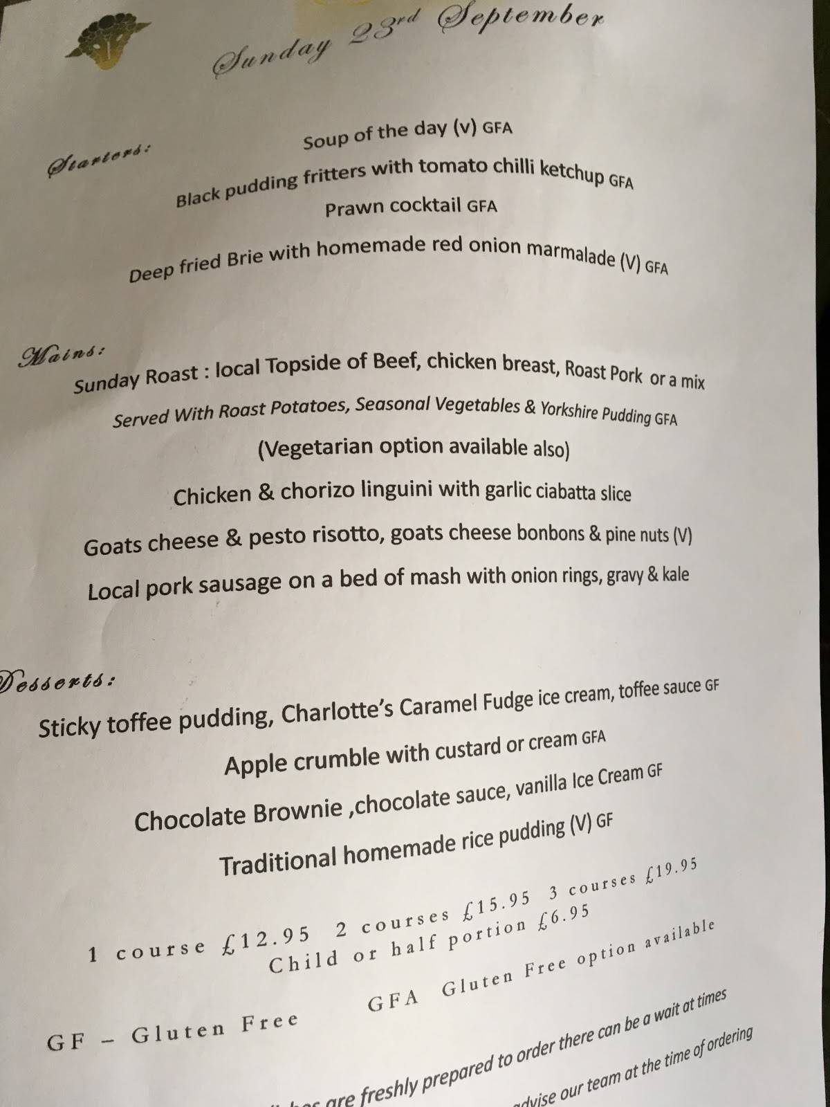 Menu at Shoulder of Mutton Briestfield pub & bar, Dewsbury