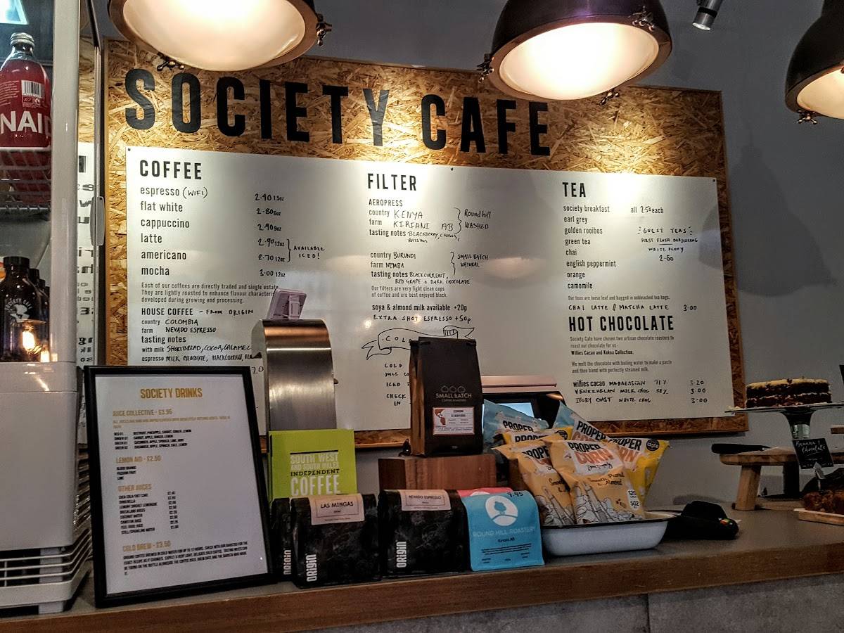 Menu at Society Café cafe, Bath, 5 Kingsmead Square