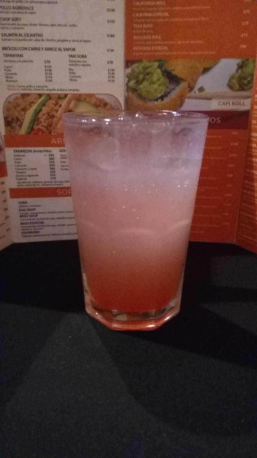 Carta de Sora Sushi Bar, Reynosa