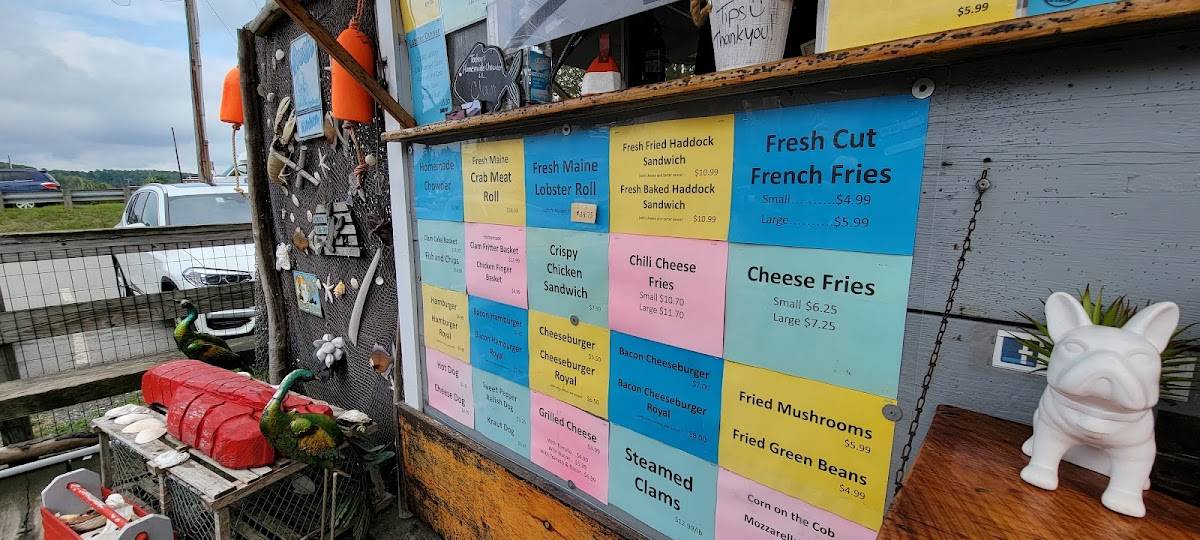 Menu at Sprague's Lobster restaurant, Wiscasset, 22 Main St