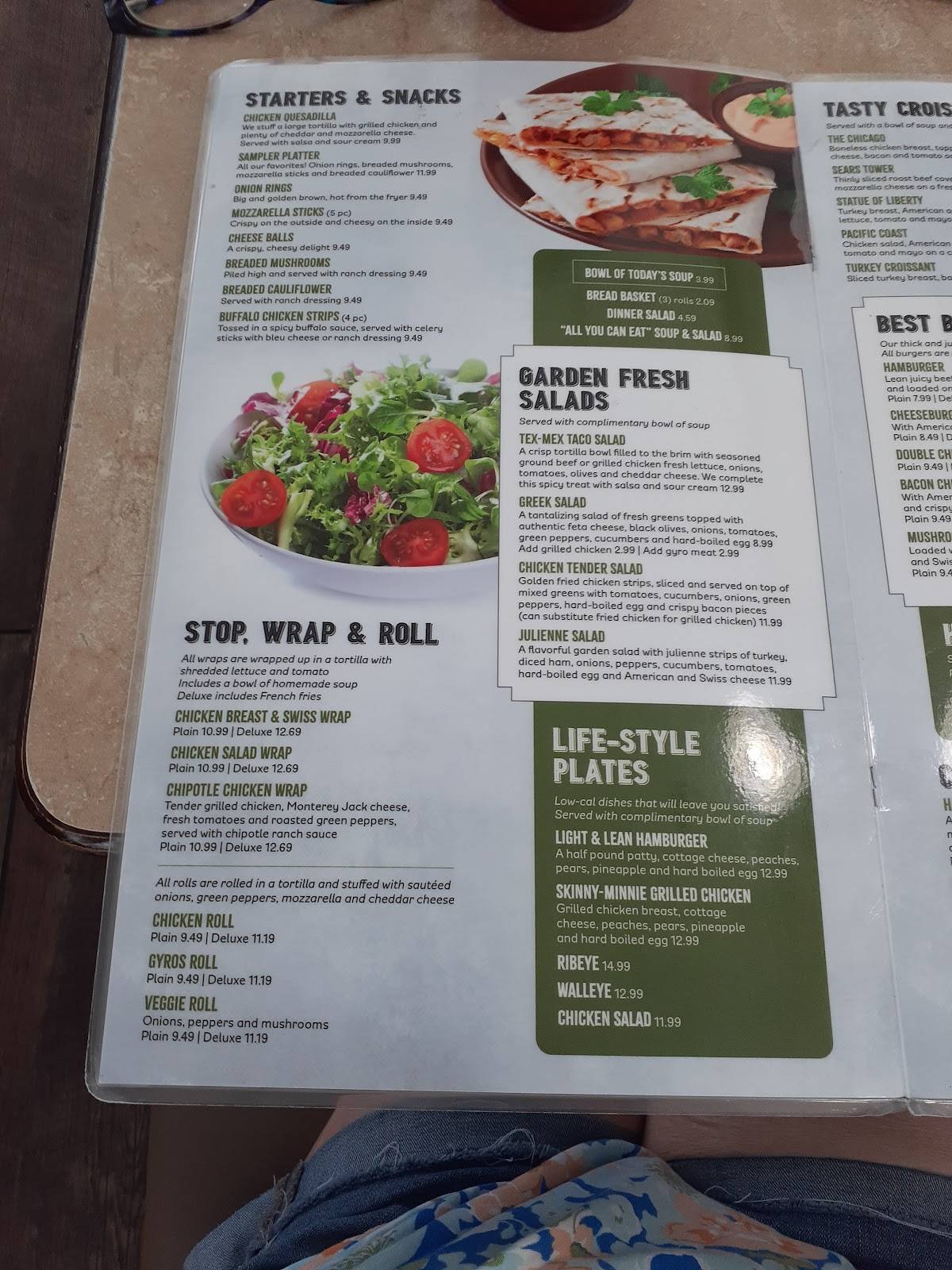 Menu at Spring Garden Restaurant, Taylorville