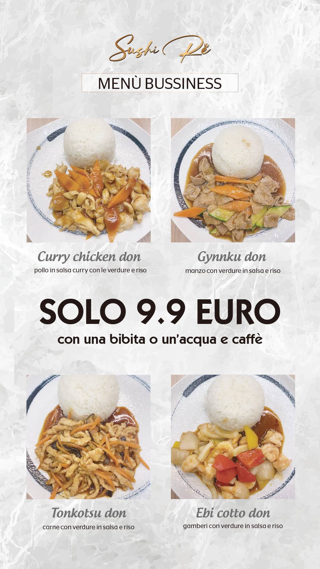 Menu da Ristorante Sushi Re, Reggio Emilia, Centro Commericale I Petali