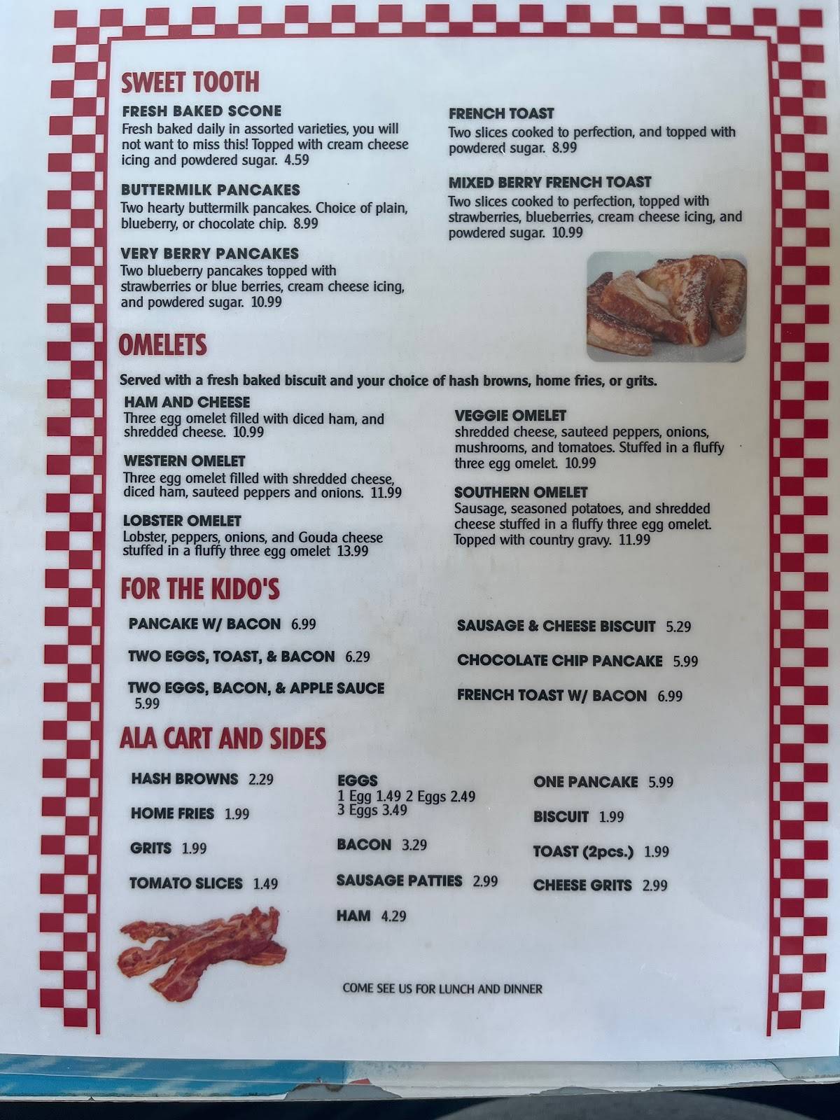 Menu at TC's Front Porch pub & bar, Navarre