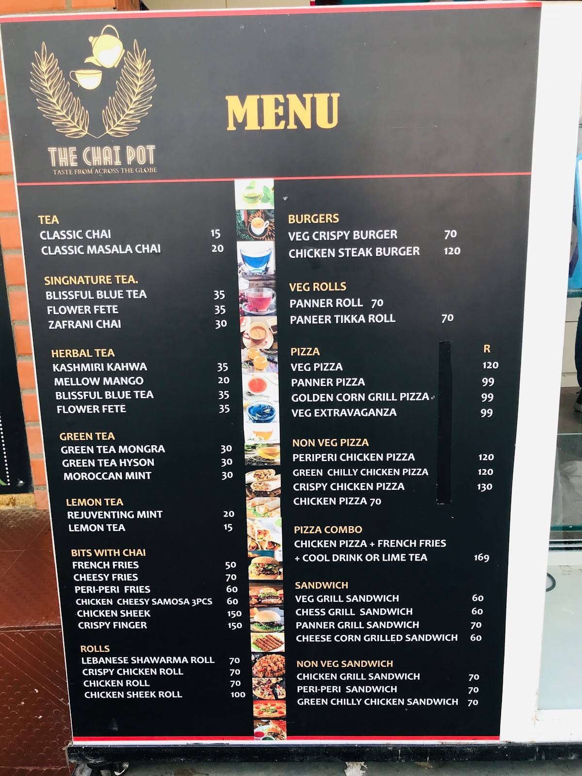 Menu at THE CHAI POT, Bengaluru, 16/1 South End Circle