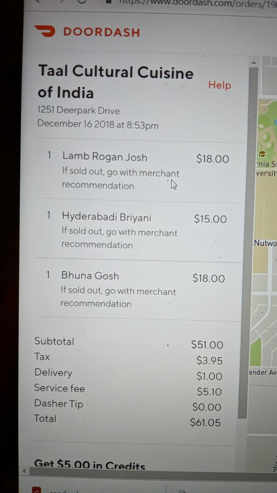Carta del restaurante Taal Cultural Cuisine of India, Brea, 975 E Birch St