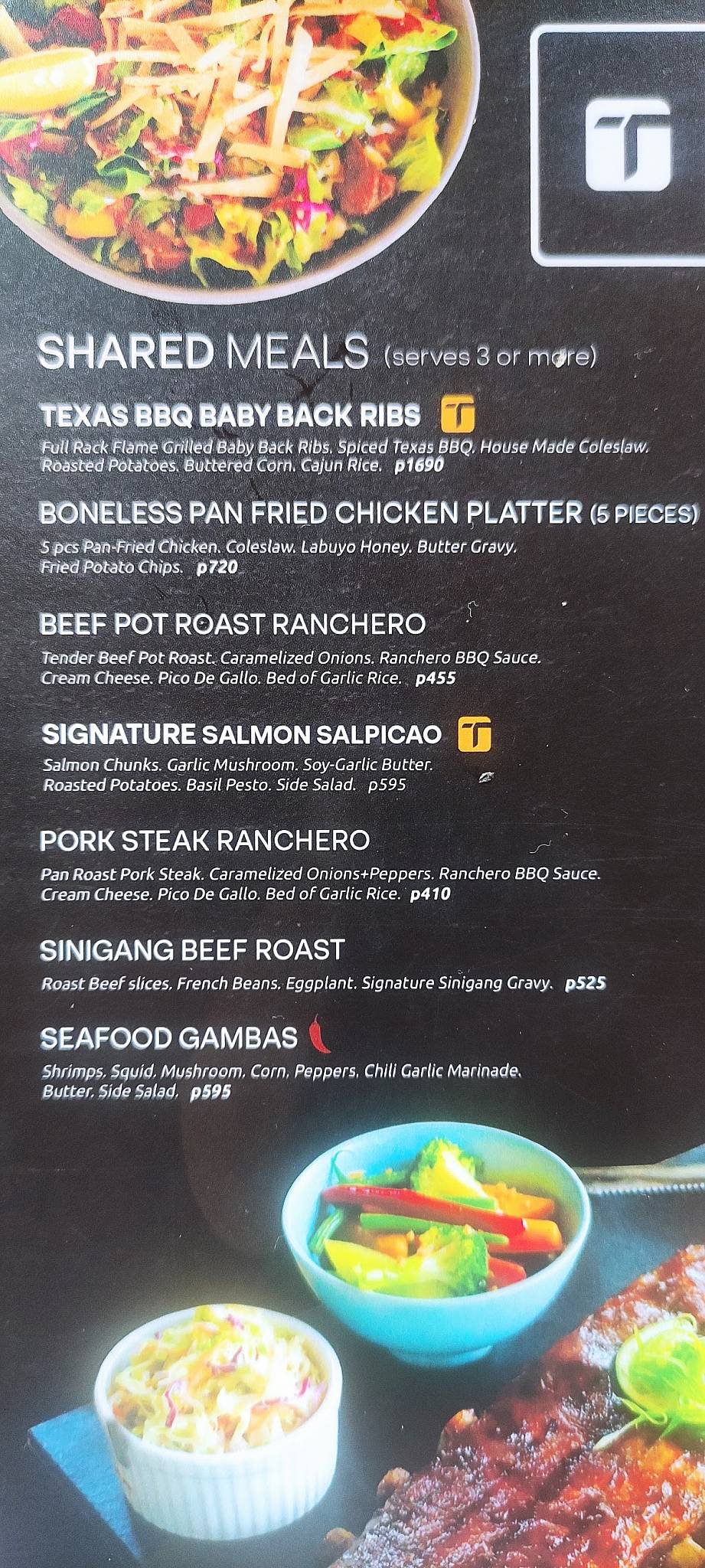 Menu at Tablo Kitchen x Cafe BF Resort Village, Las Pinas