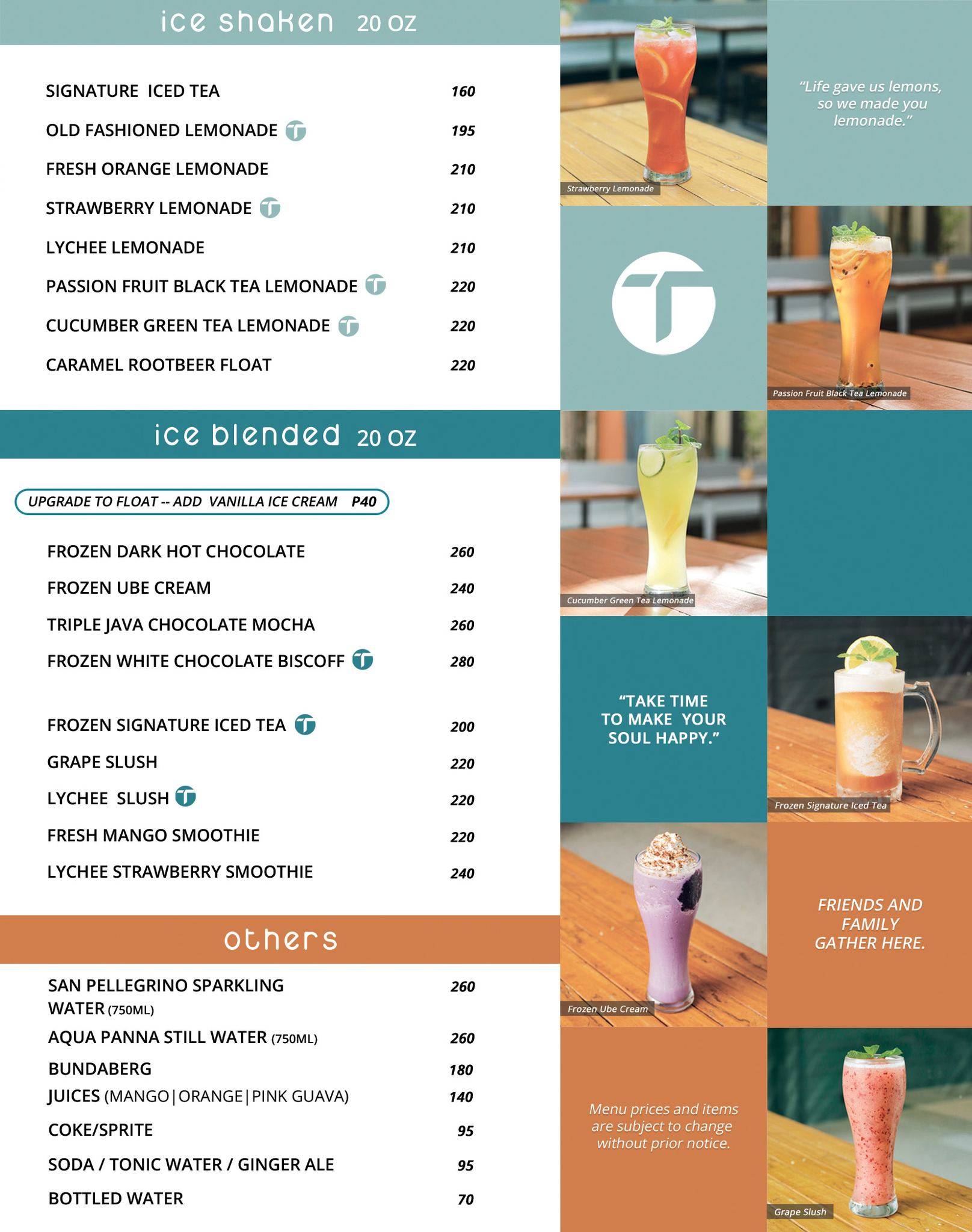 Menu at Tablo Kitchen x Cafe BF Resort Village, Las Pinas