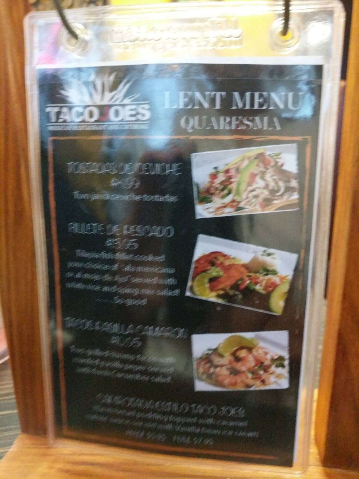 Menu at Taco Joe's Mexican Restaurant, Highland, Highland Ave