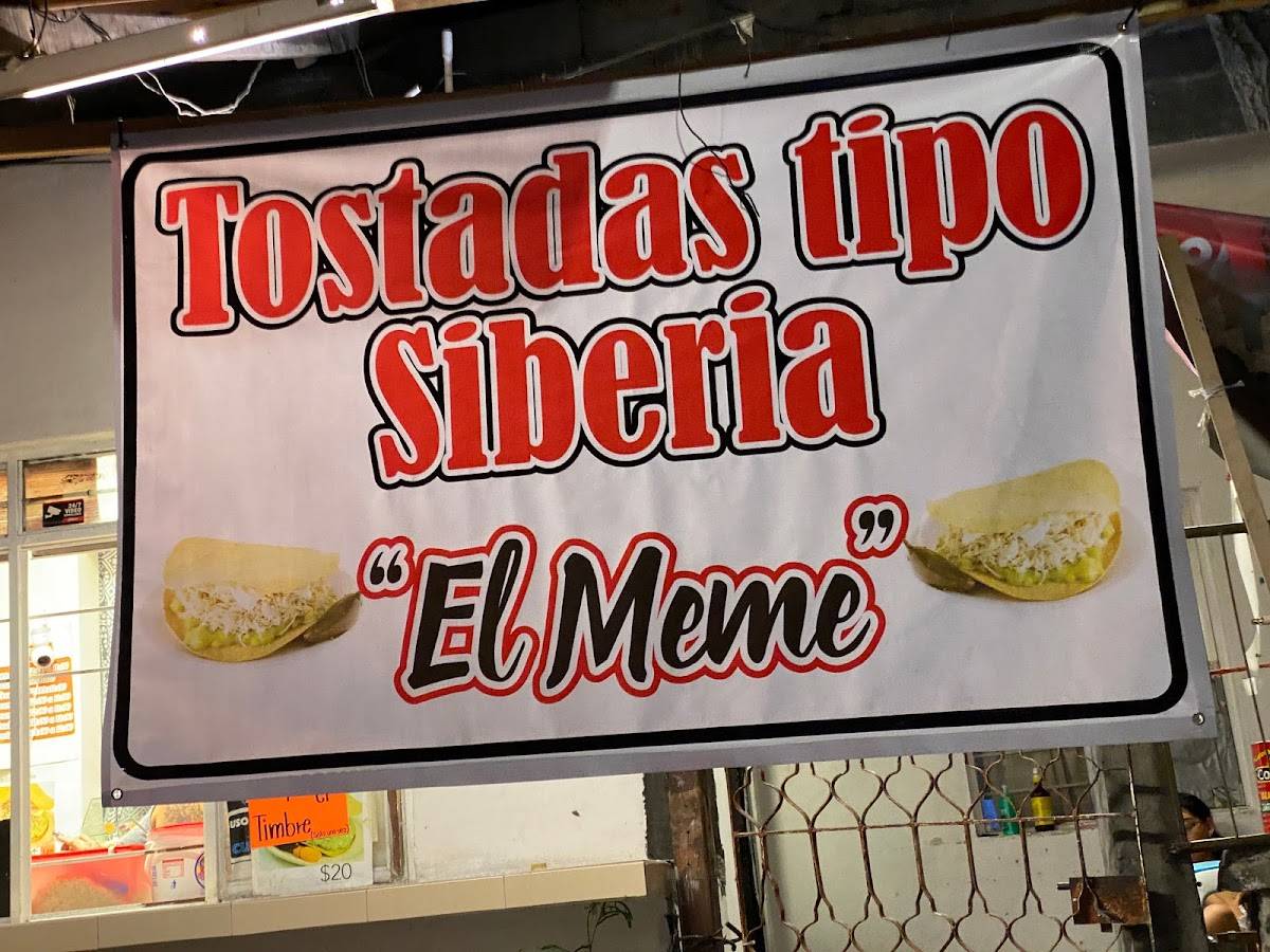 Carta del restaurante Tacos y Tostadas tipo Siberia El MEME, Ciudad ...