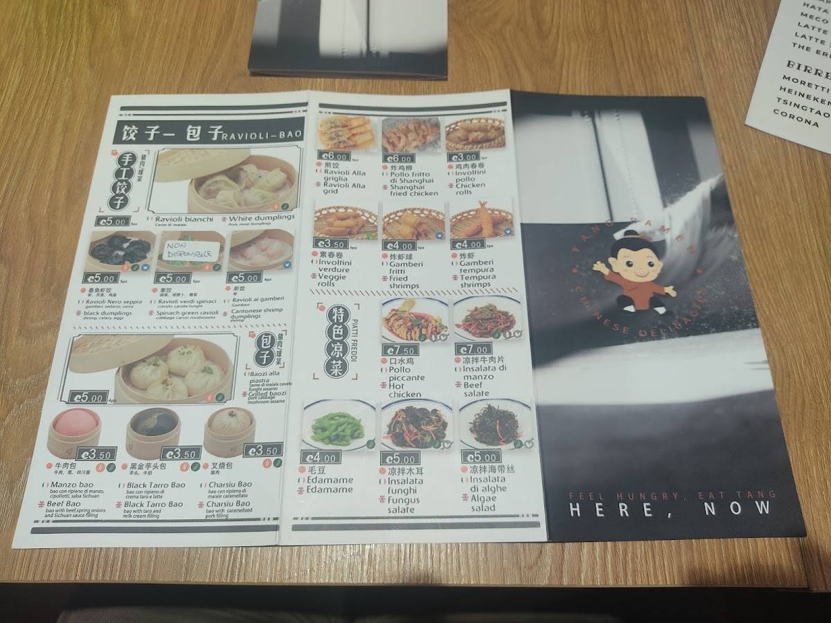 Menu da Tang Ramen ristorante, Padova