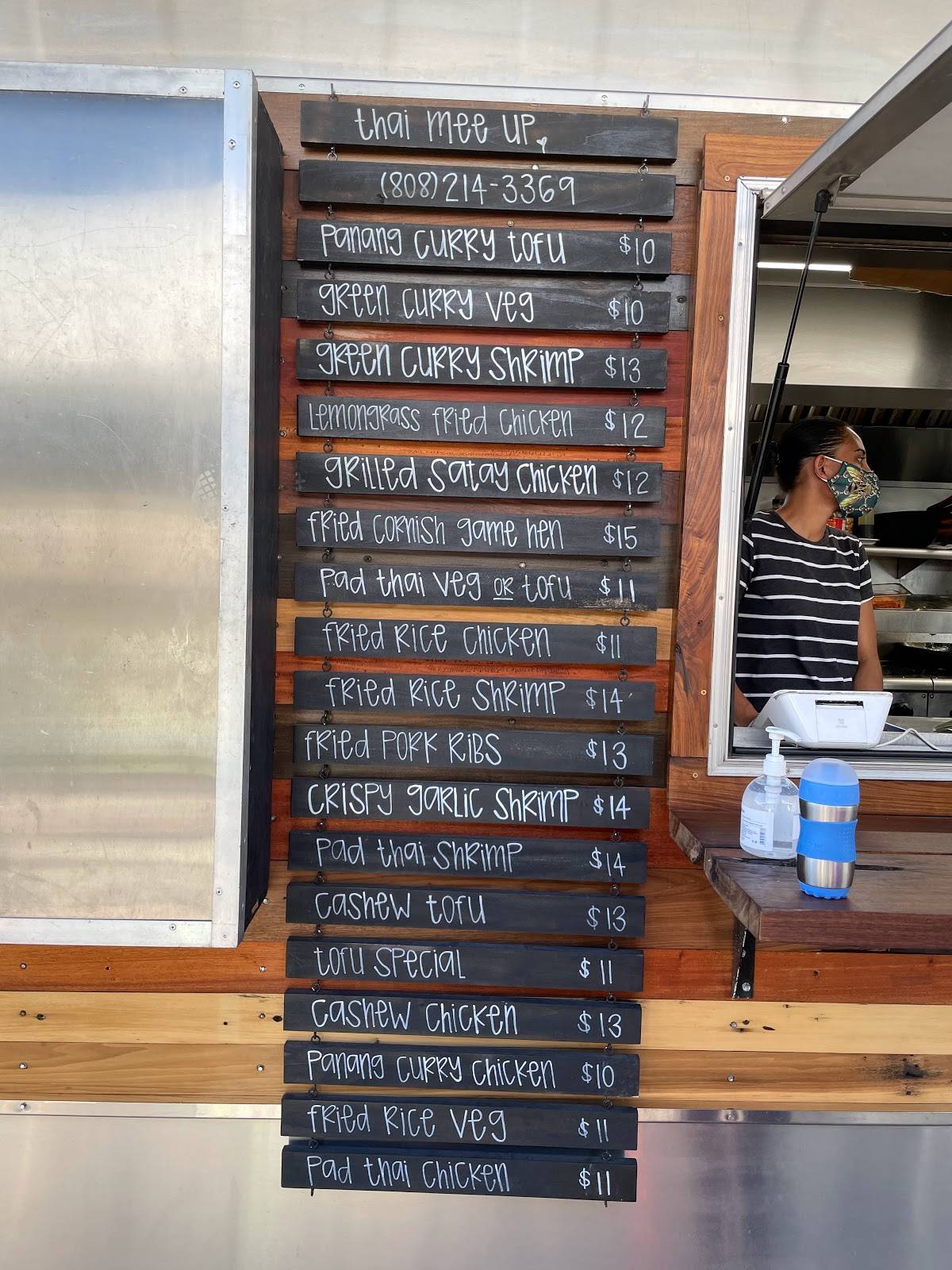 Menu at Thai Mee Up restaurant, Kahului