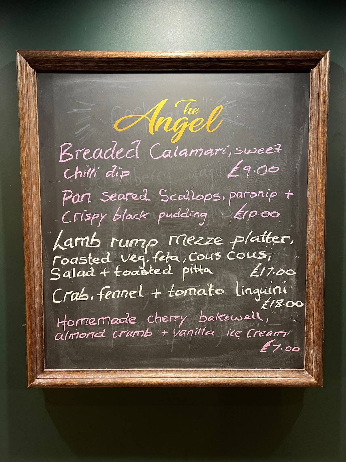 Menu at The Angel Narberth pub & bar, Narberth