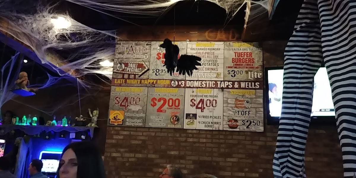 Menu at The Attic East Bar and Grill, Sioux Falls