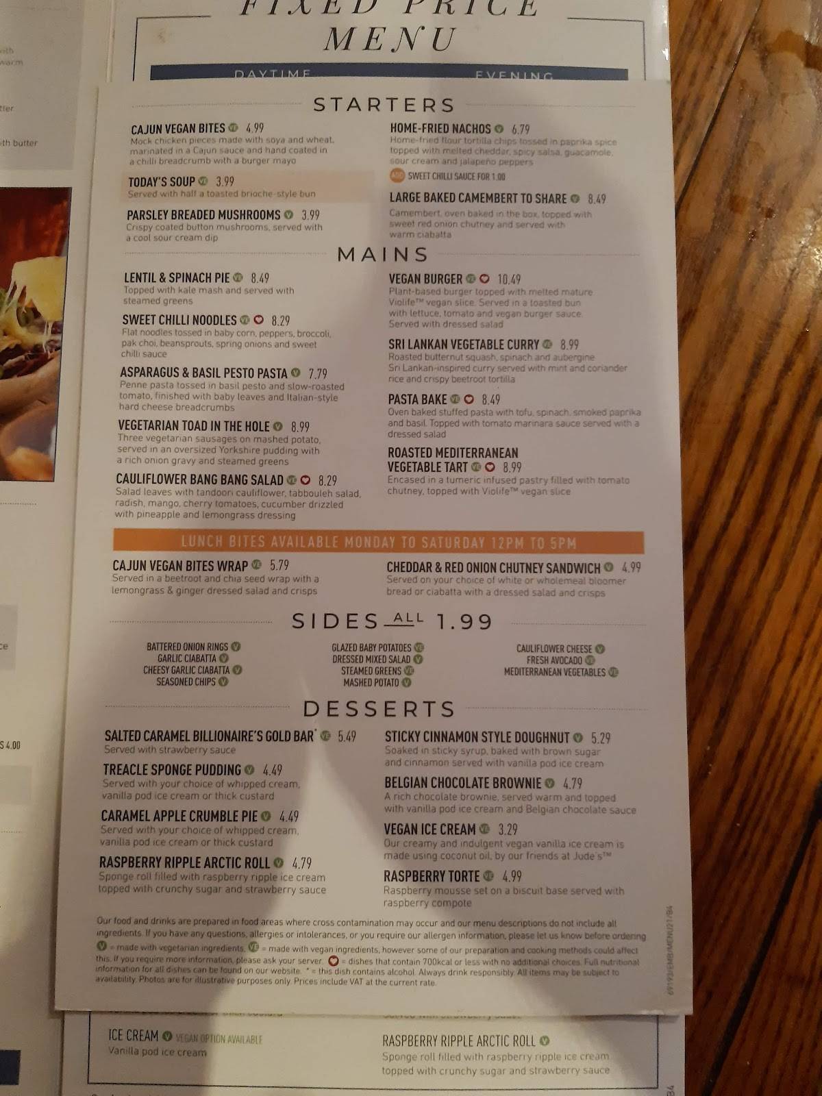 Menu at The Beaufort Arms pub & bar, Bristol, 55 North Rd