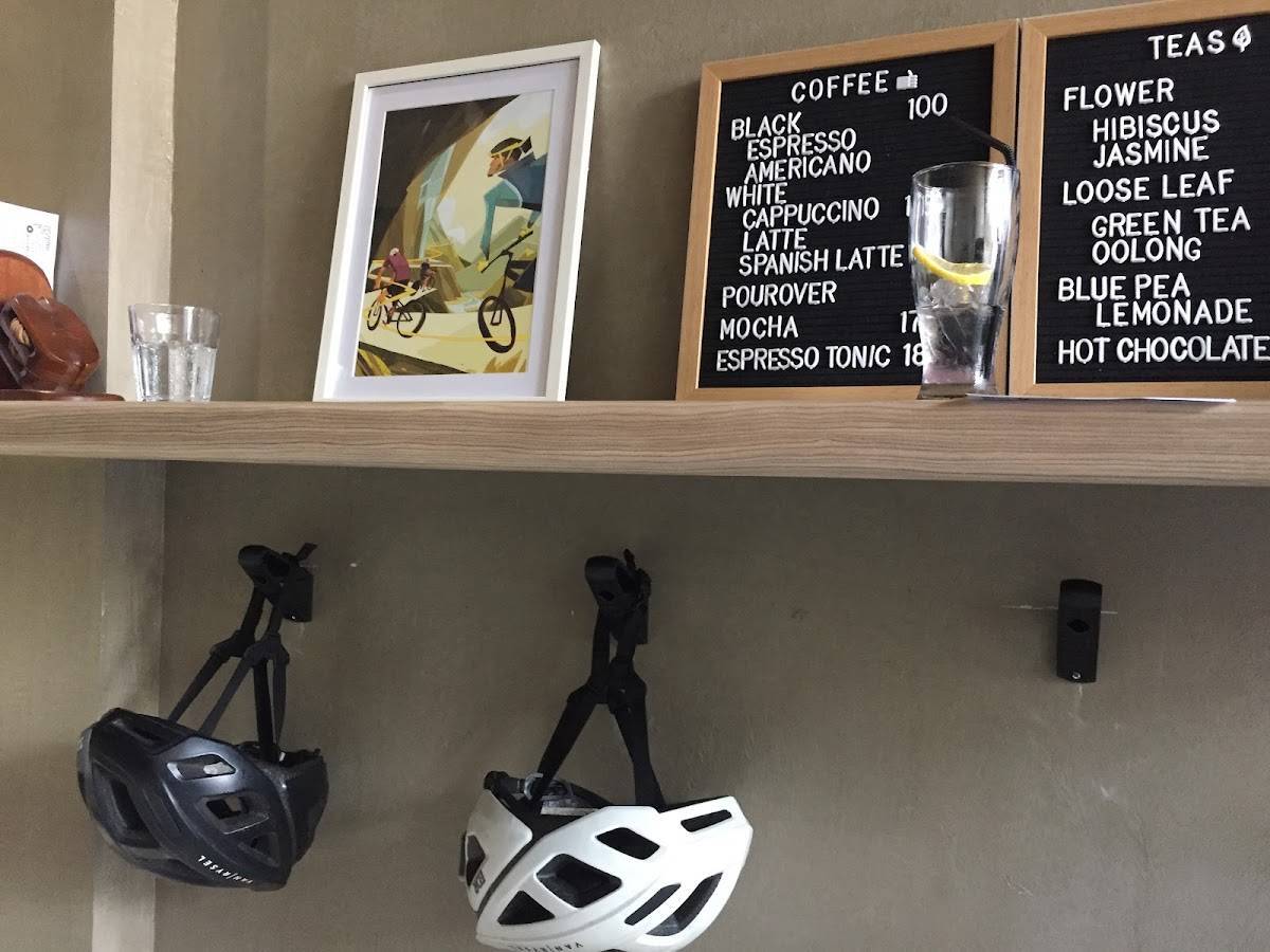 Menu at The Bike Lounge cafe, Marikina