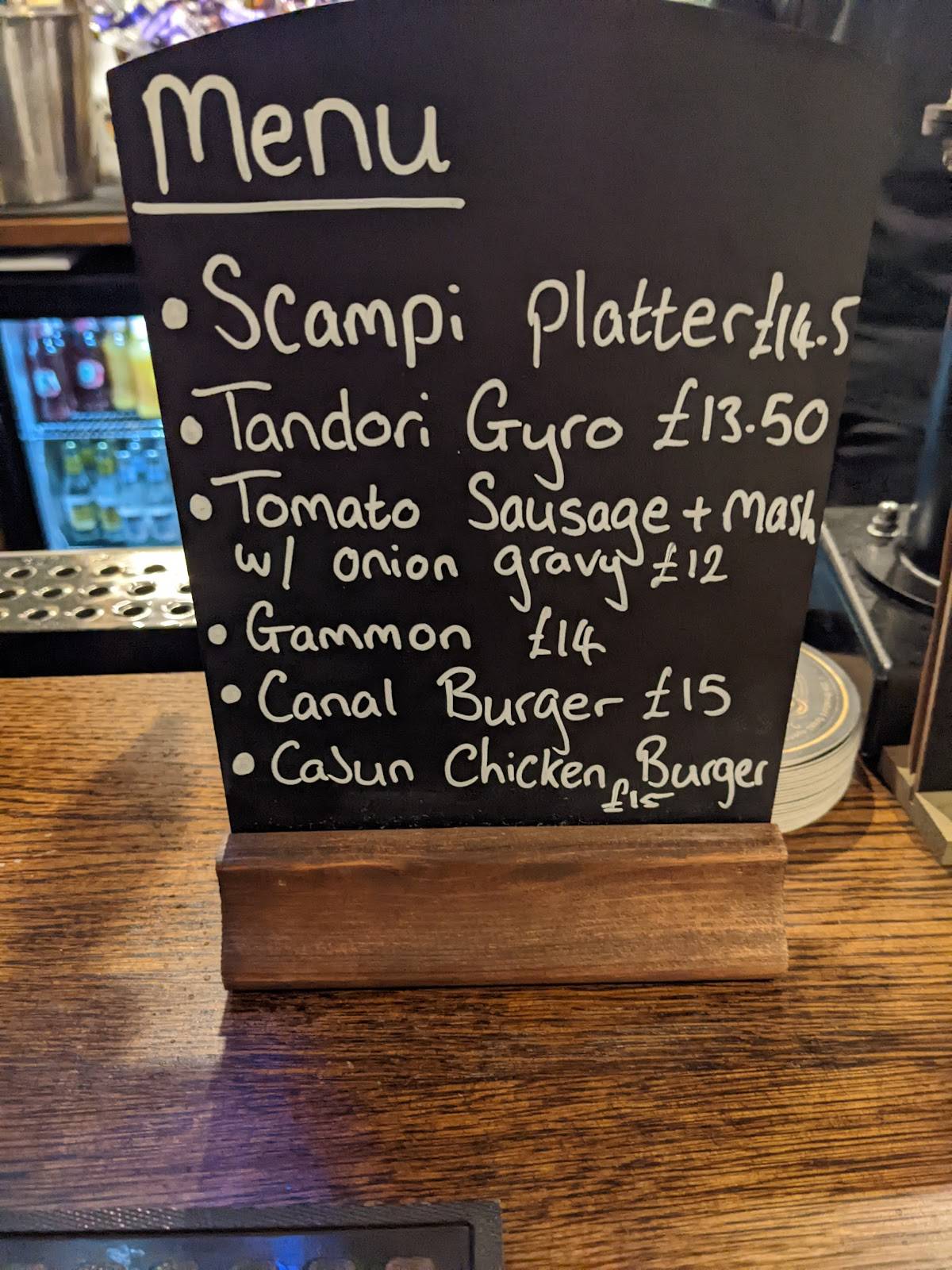 Menu at The Canal Inn – Pub & Kitchen, Belper