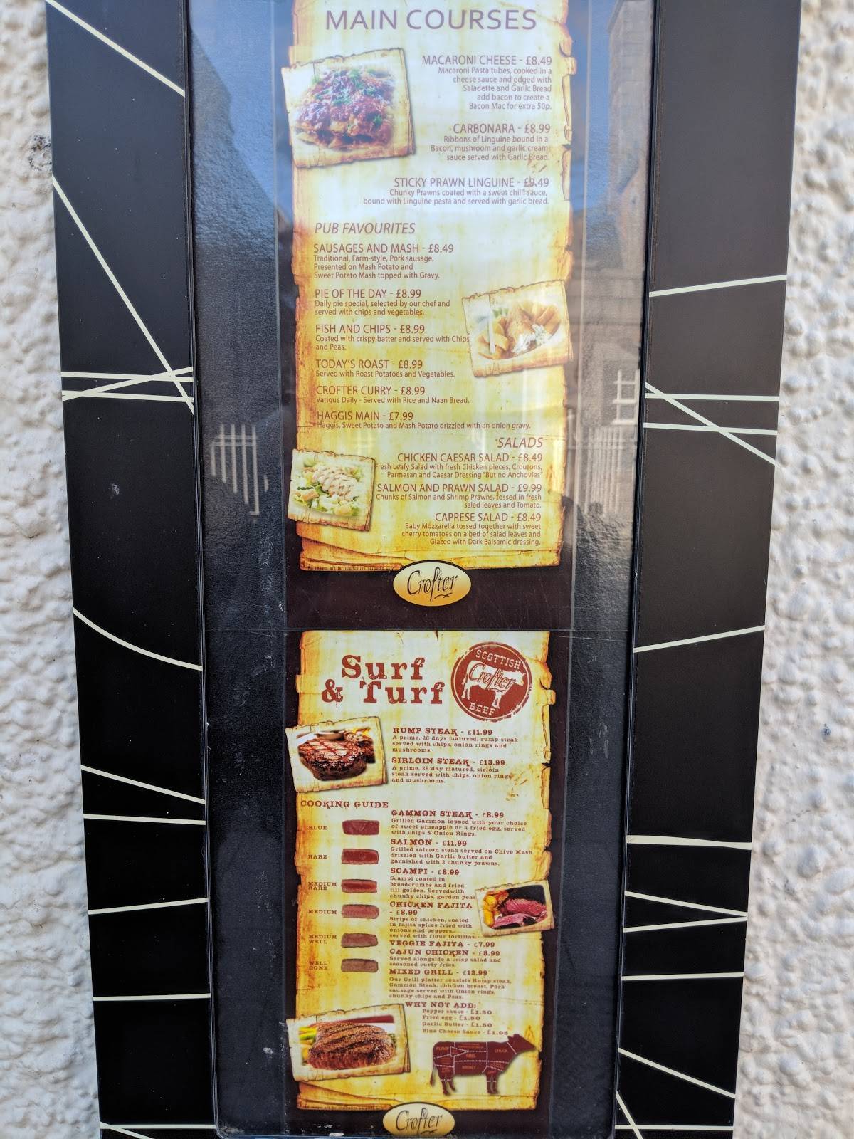 Menu at The Crofter Bar and Restaurant, Fort William