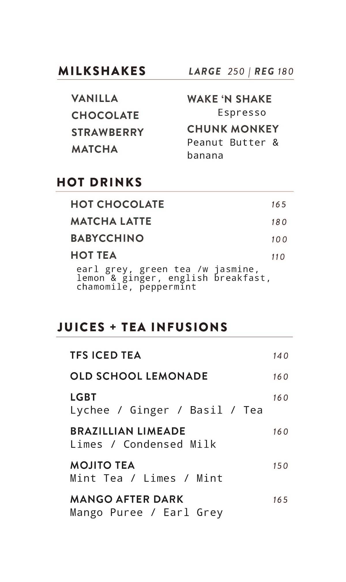 Menu at The Fat Seed Cafe + Roastery, Makati