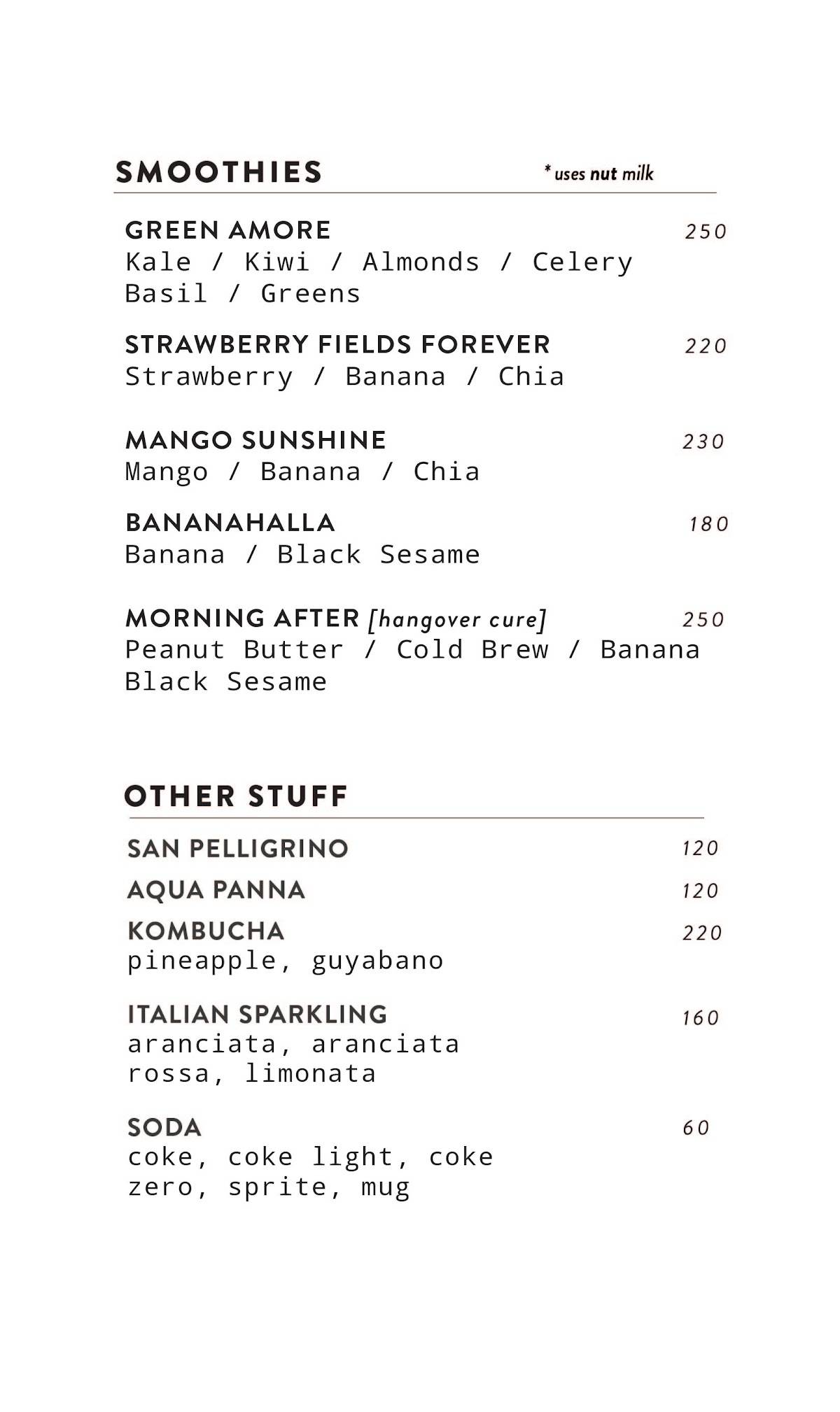 Menu at The Fat Seed Cafe + Roastery, Makati