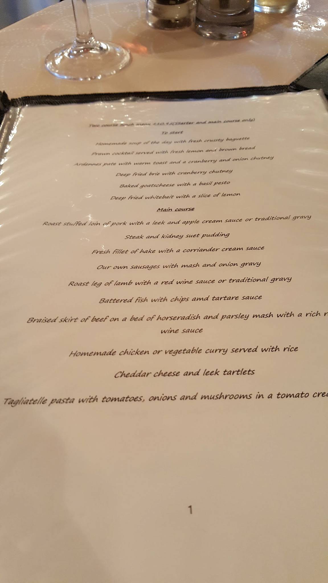 Menu at The Hall Inn Pub & Restaurant, Usk