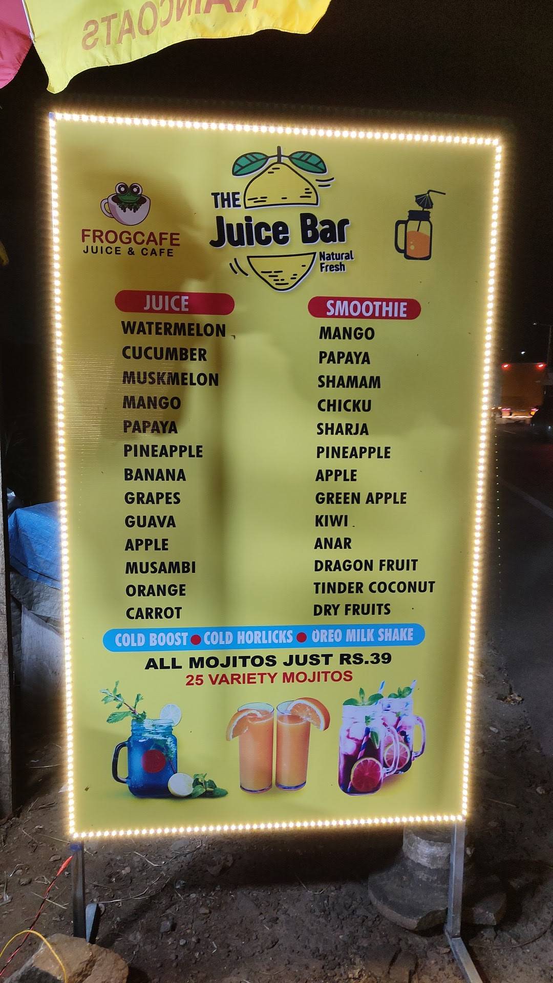 Menu at The Juice Bar - Juice Café & Restaurant, Thuravoor Thekku