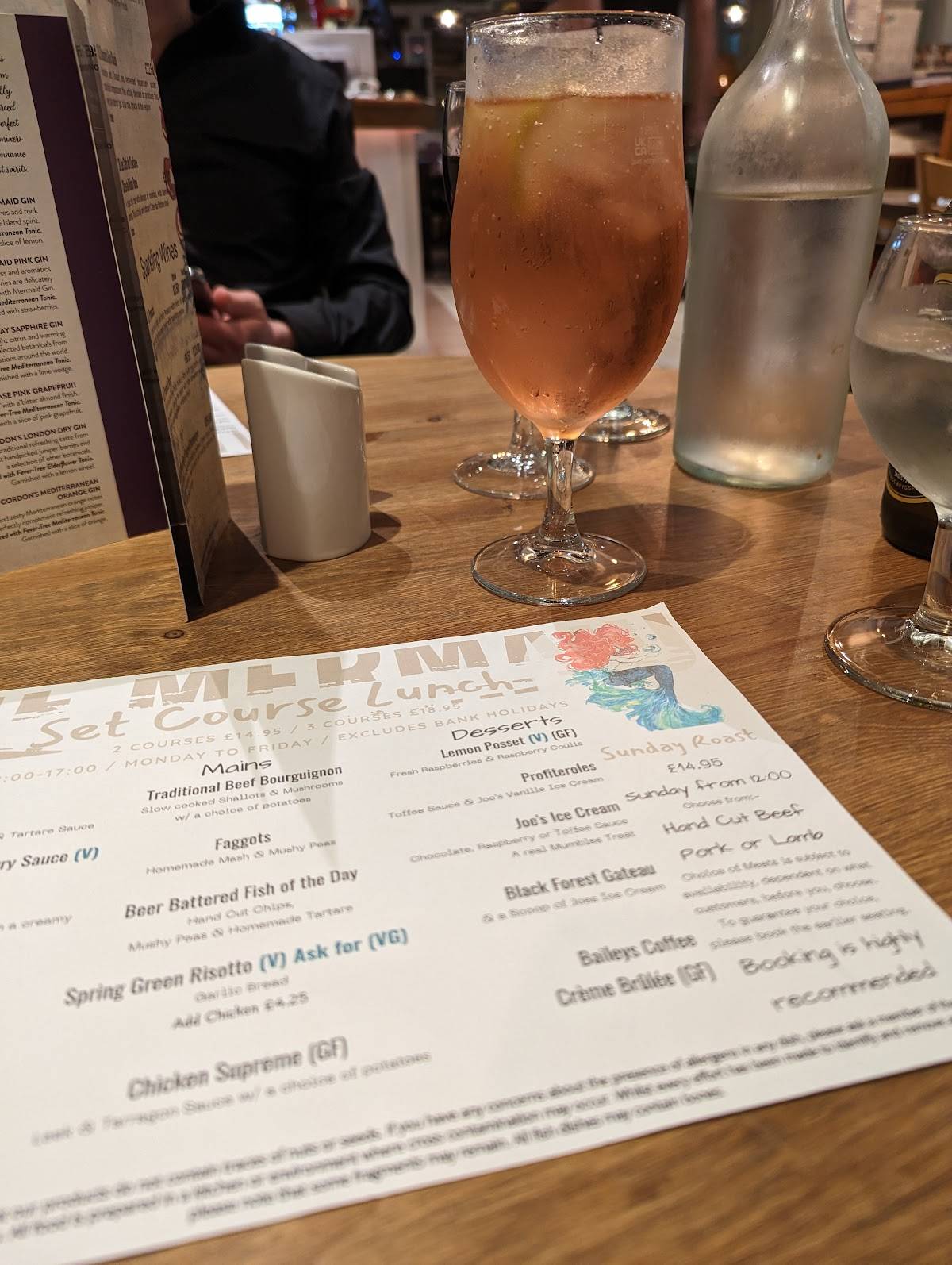 Menu at The Mermaid Cafe Bar & Restaurant, The Mumbles