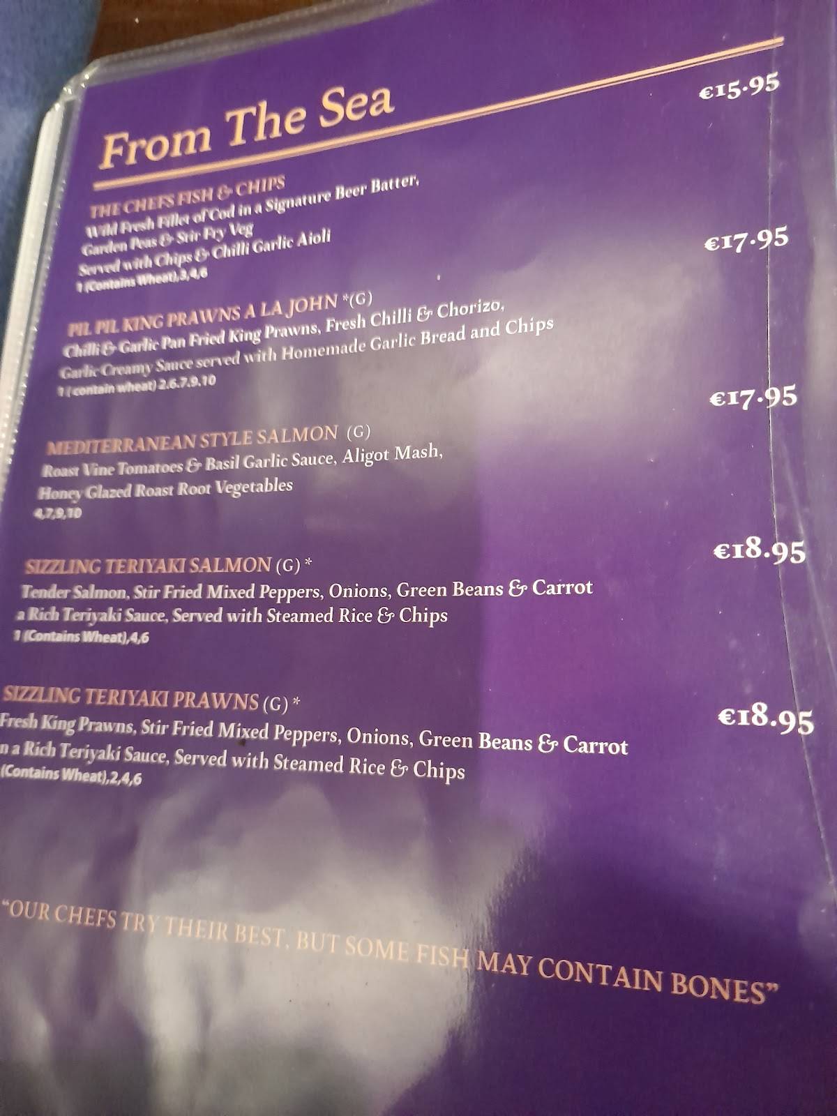 Menu at The Monread pub & bar, Naas, Monread Ave