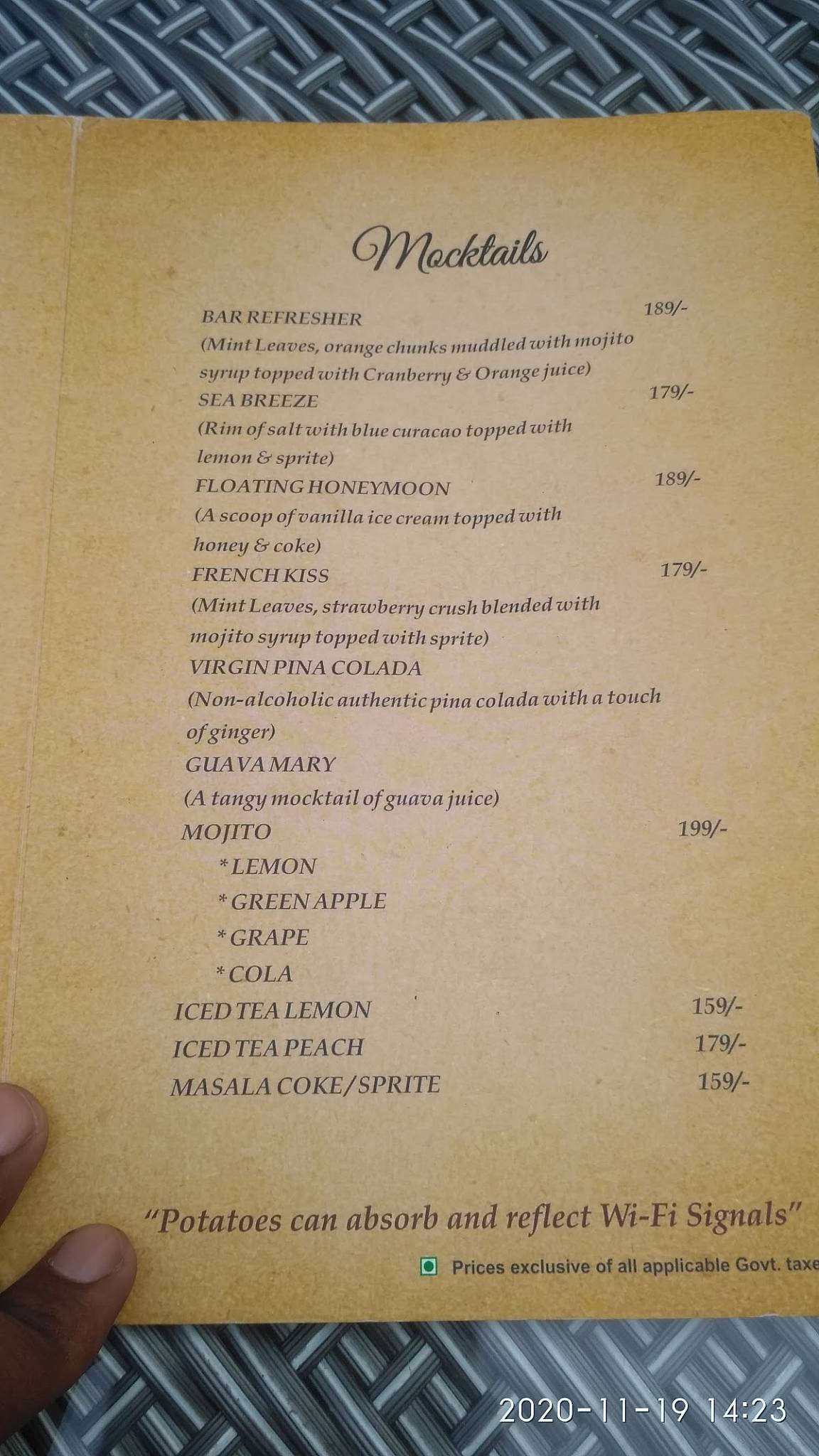 Menu at The Roof Park Cafe & Restro (VEG), Allahabad