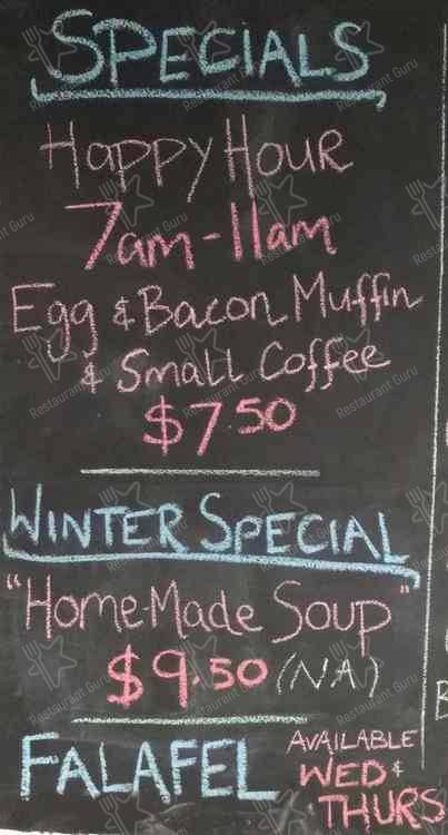 Menu at Three Drops Coffee & Sandwich restaurant, Melbourne