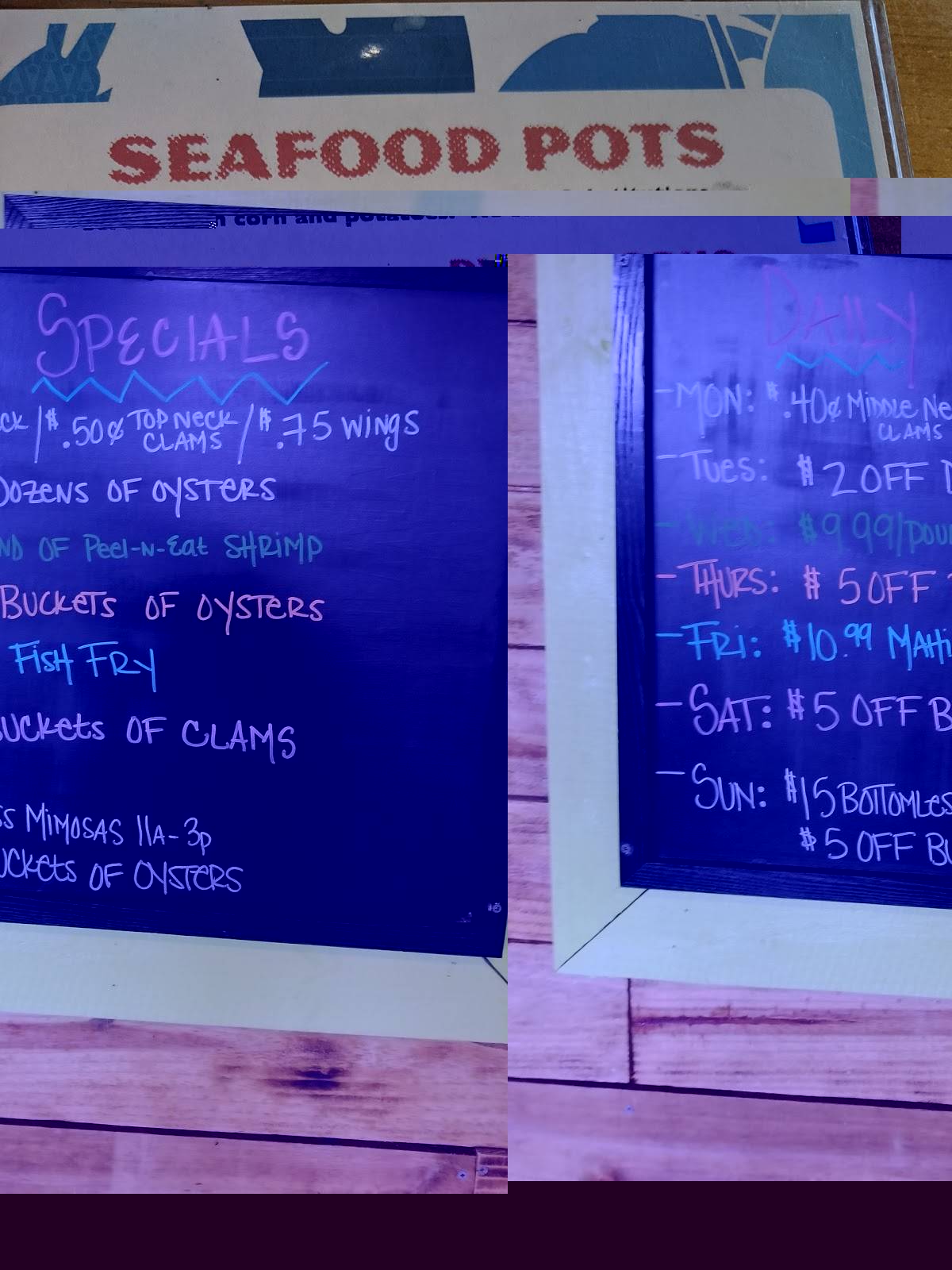 Menu at Tiki West Raw Bar and Grill, Tavares