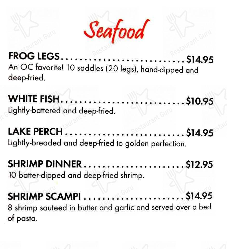 Menu at Trevi's Italian Restaurant, Osceola