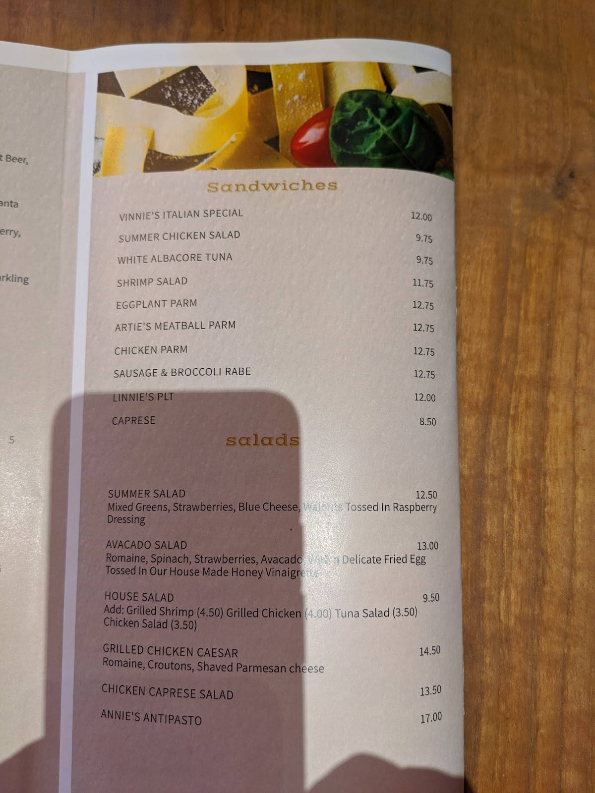 Menu at Two Meatballs Ristorante pizzeria, Long Neck