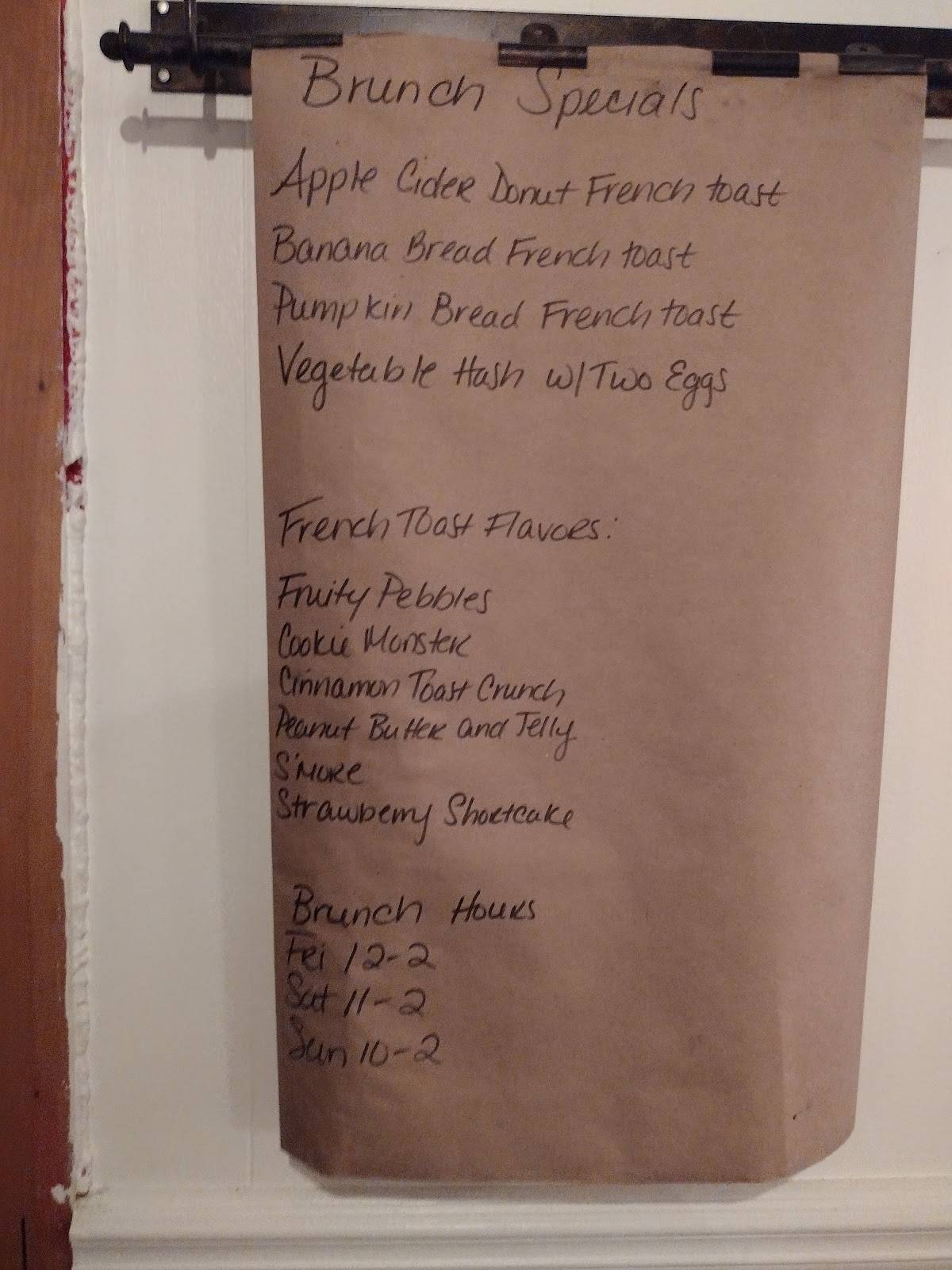 Menu at Urban Fork restaurant, Kingston