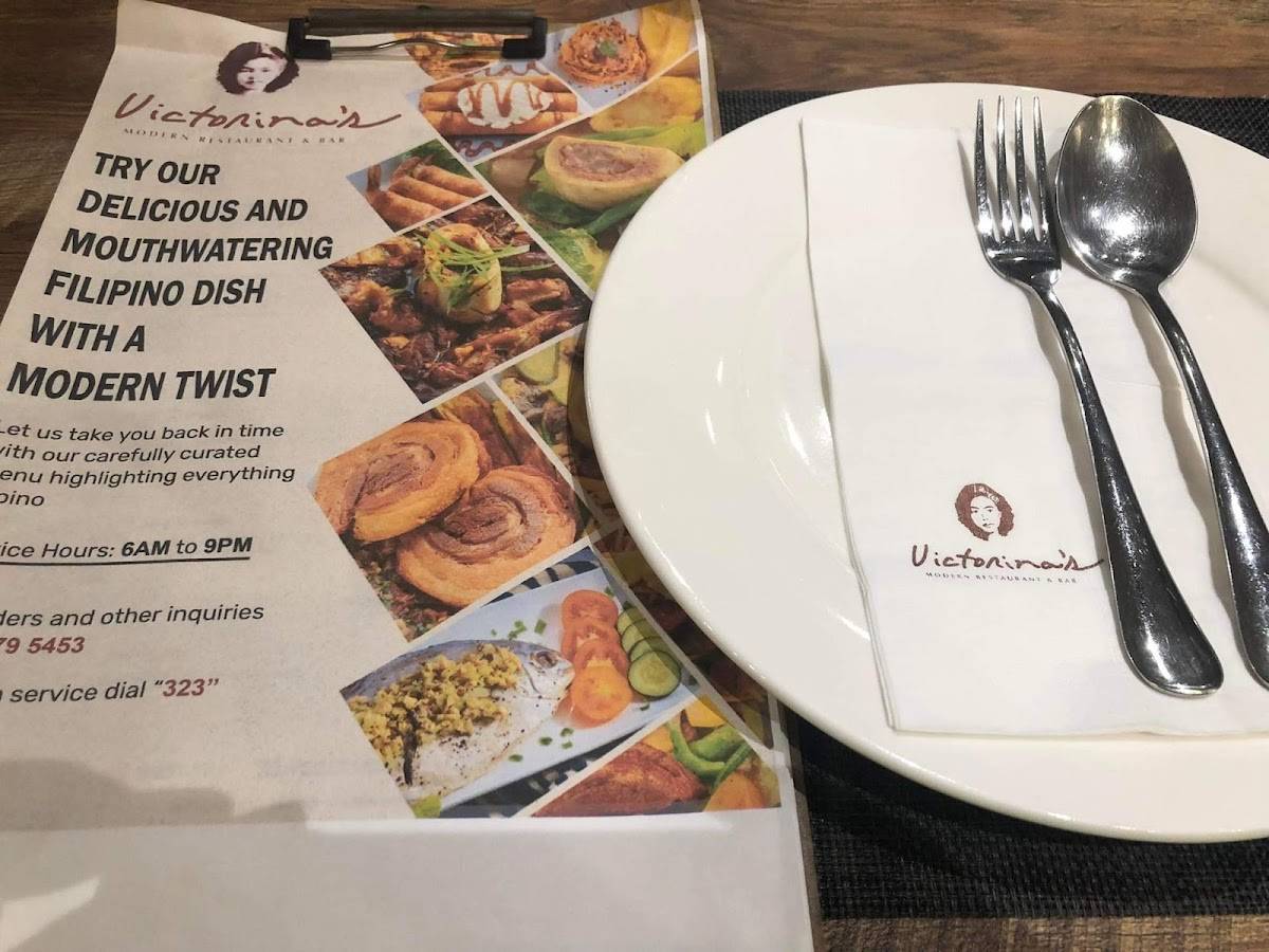 Menu at Victorina's Modern Restaurant & Bar, Tanauan