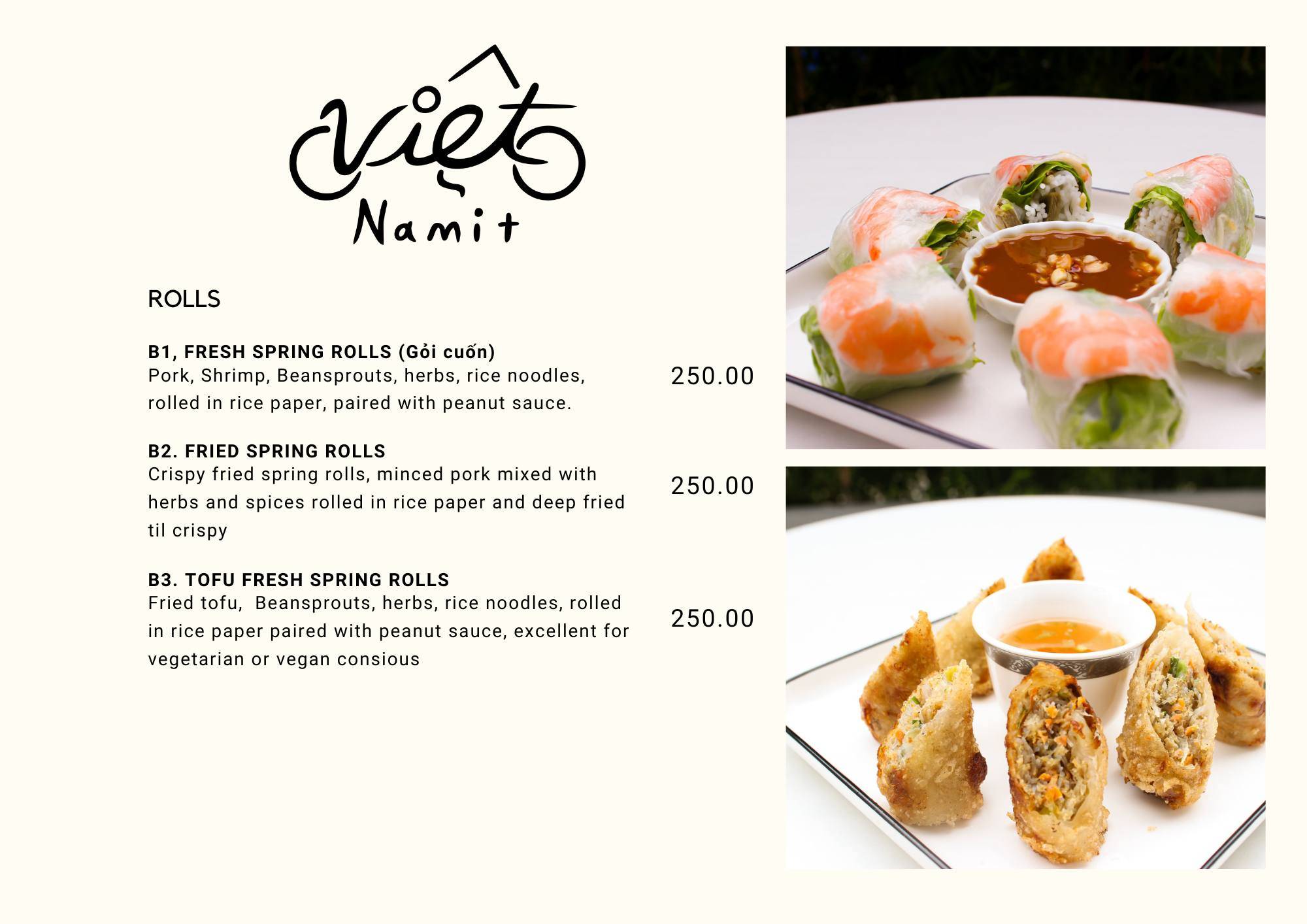 Menu at Vietnamit Vietnamese Restaurant, Parañaque