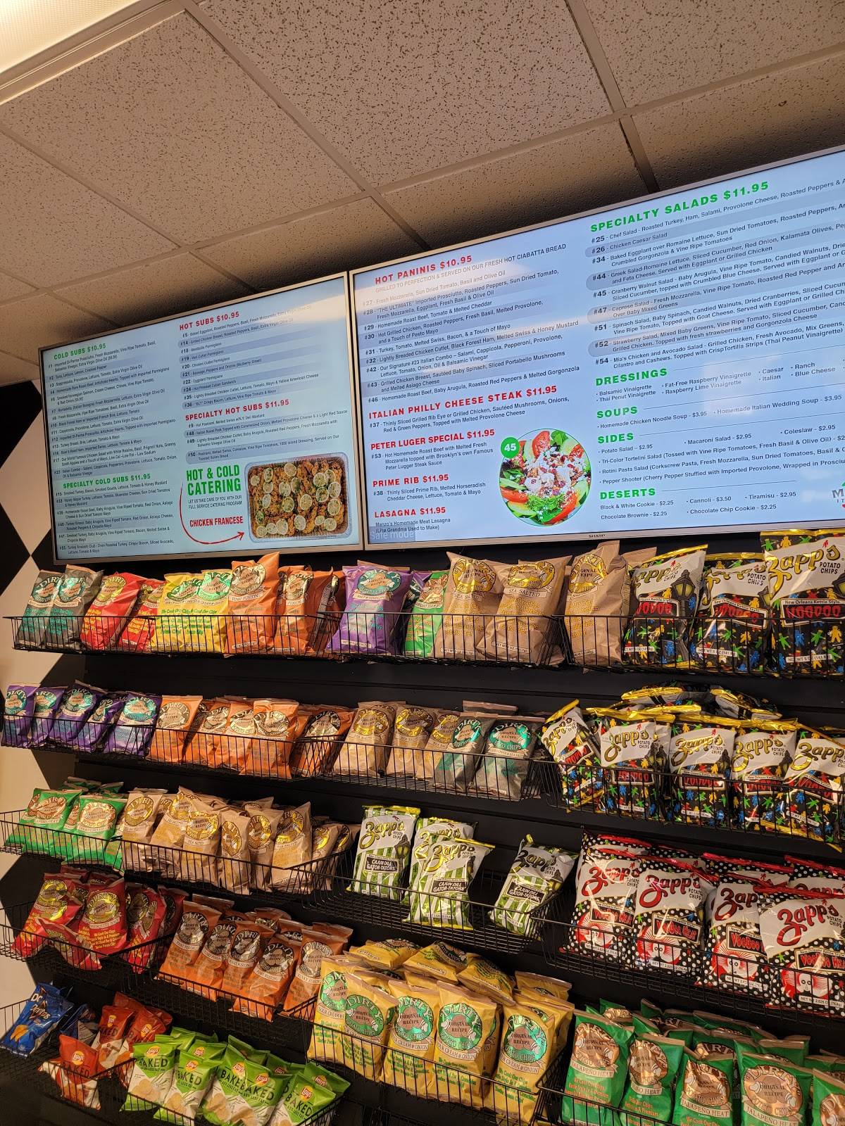 Menu at Manzo's Italian Deli restaurant, West Palm Beach