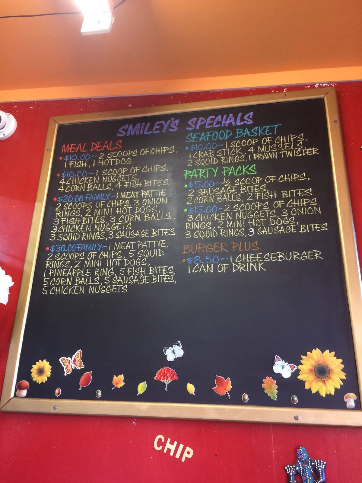 Menu at Smileys Pizzas &Takeaways. pizzeria, Westport