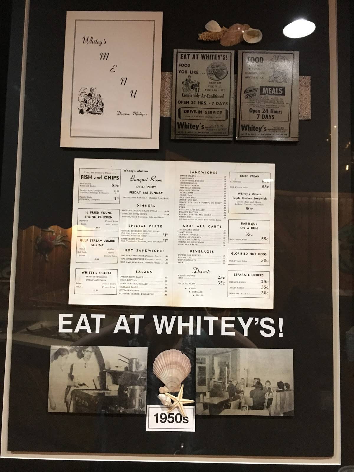 Menu at Whitey's Restaurant & Take Out, Davison