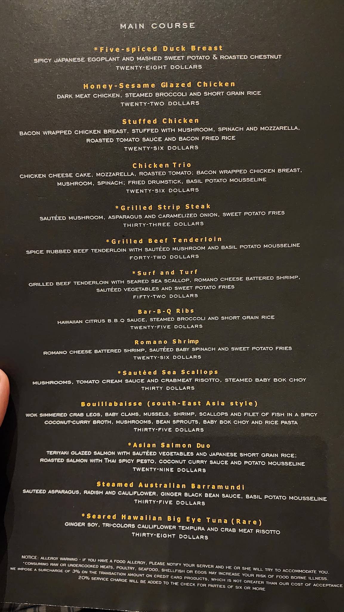 Menu at Wild Mango Restaurant and Bar-Legacy Village, Lyndhurst