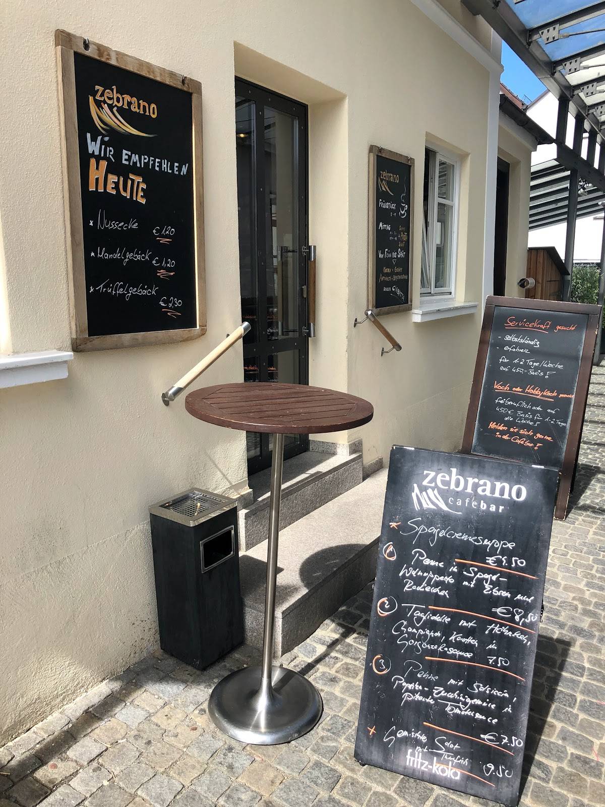 Speisekarte von Café-Bar Zebrano, Günzburg