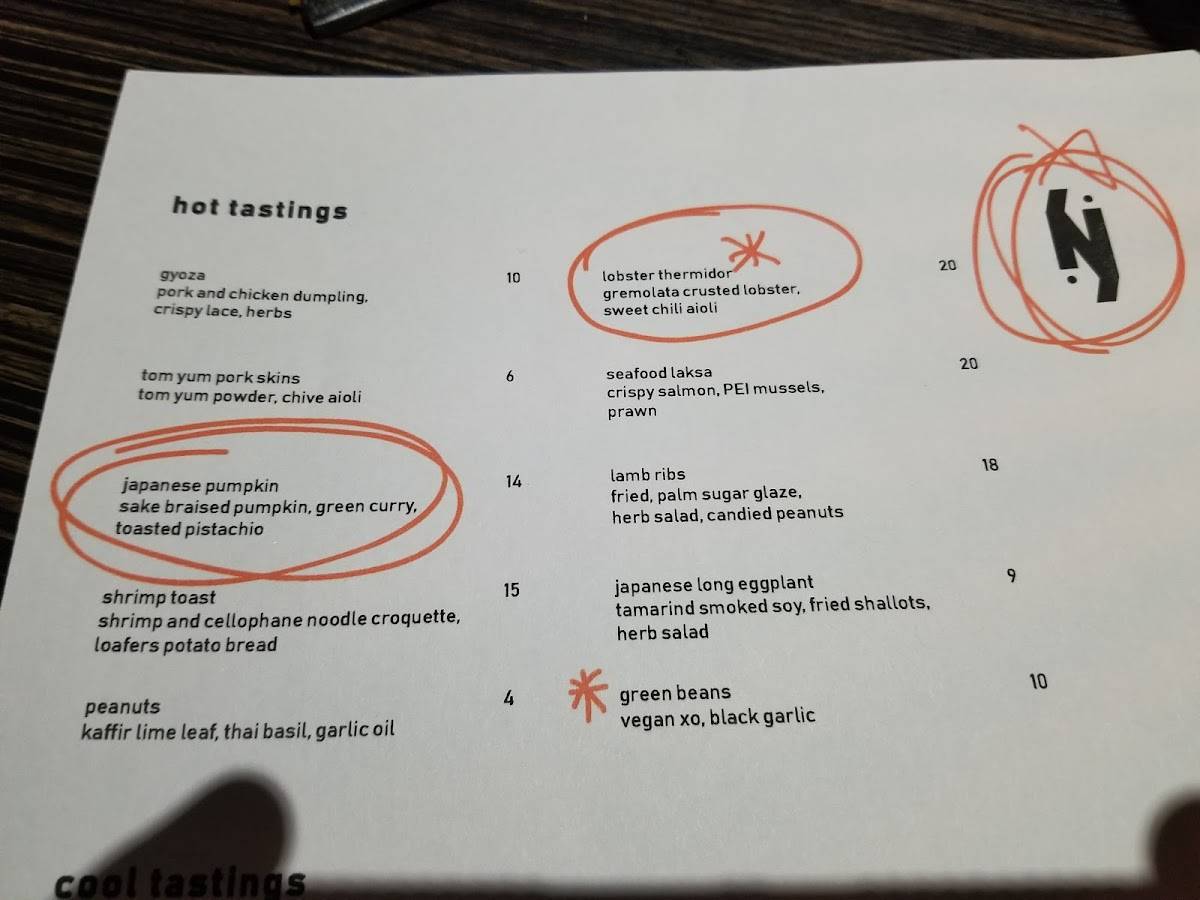 Menu at iNDO restaurant, St. Louis