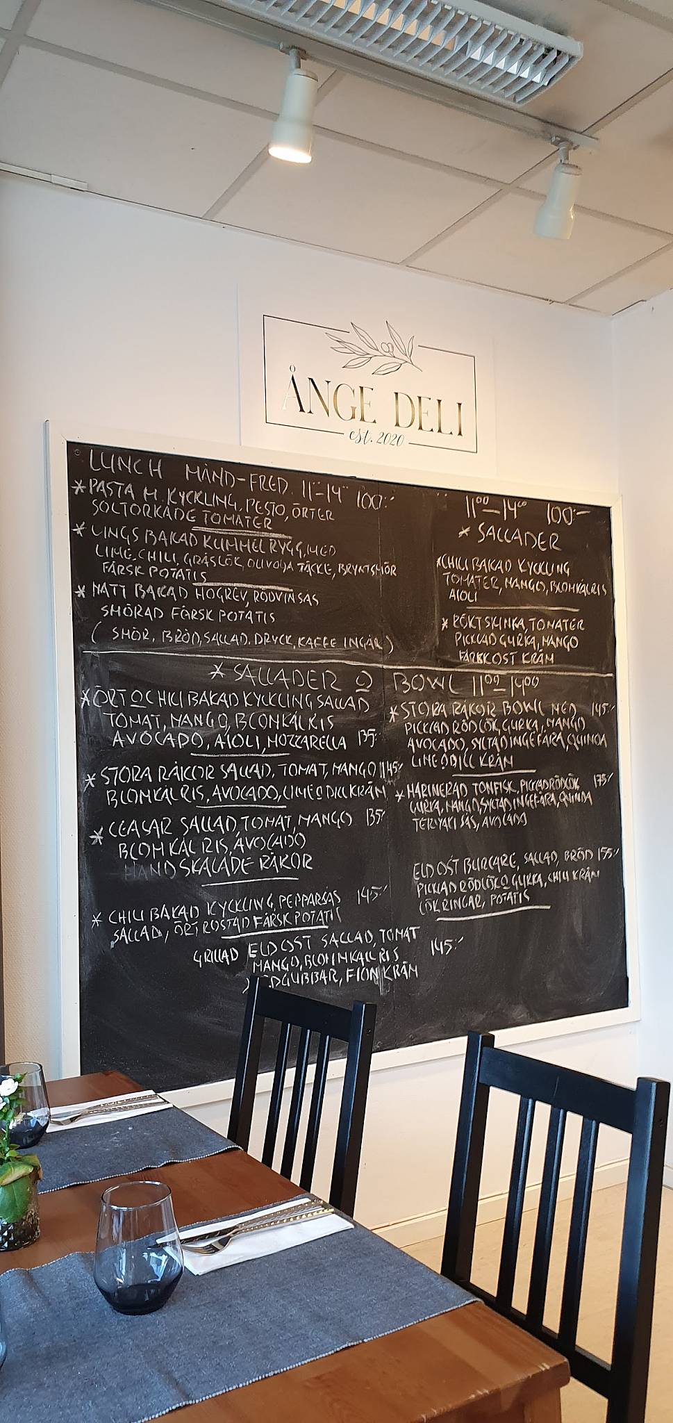 Menu at Ånge Deli restaurant, Ånge