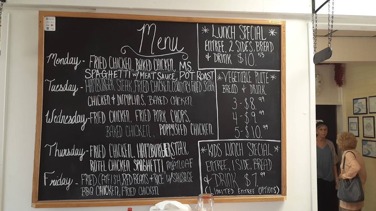 Menu at the warehouse eatery restaurant, Richland